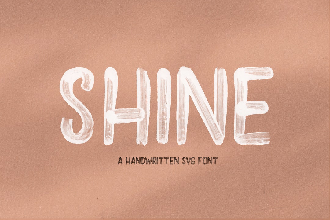 Shine Brush Font, Display Font, Grunge, Modern Lettering, Transparent ...