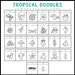 Tropical Doodles A Hand-drawn Doodle Font Summer Doodles TTF - Etsy