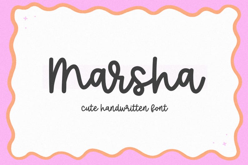 Marsha Script Font - Cute Fonts, Cursive Font, Cricut Fonts, Banner ...