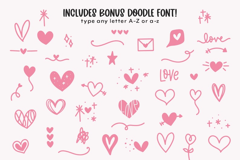 Love Day Font - Handwritten Font, Bubble Font, Cricut Fonts, Valentine ...