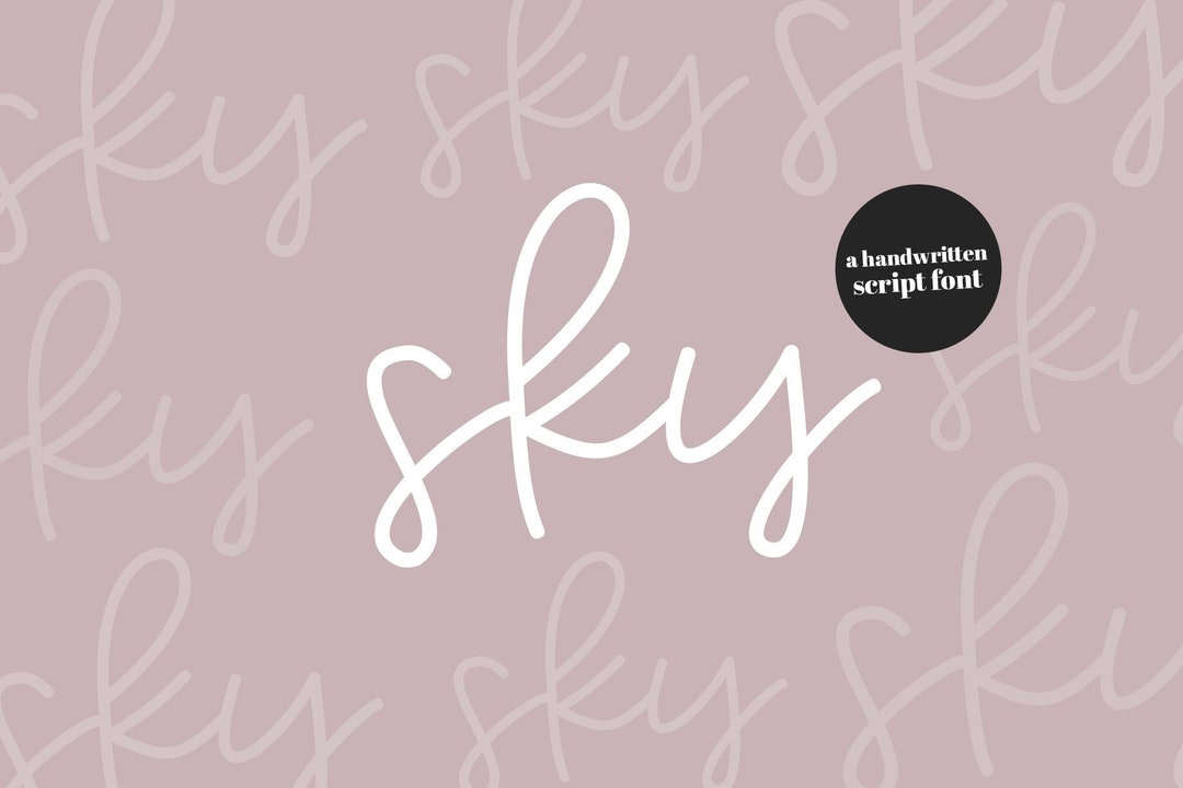 Sky - A Pretty Handwritten Script Font - TTF / OTF - Etsy