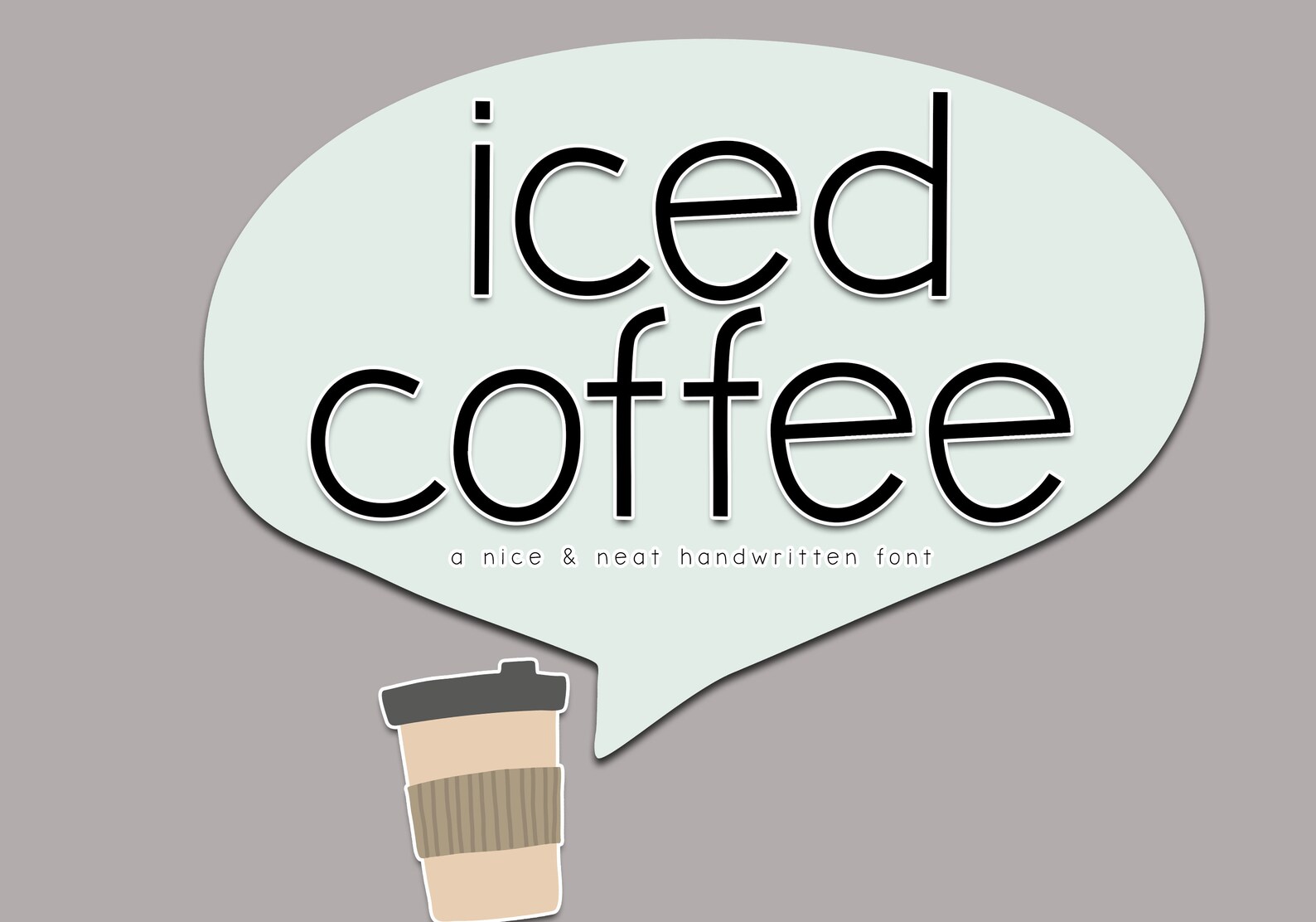 Iced Coffee - Handwritten Neat Font - TTF / OTF - Etsy