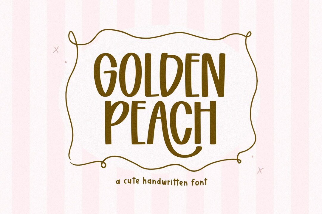 Golden Peach Font - Cute Font, Swash Font, Cricut Fonts, Banner Fonts ...