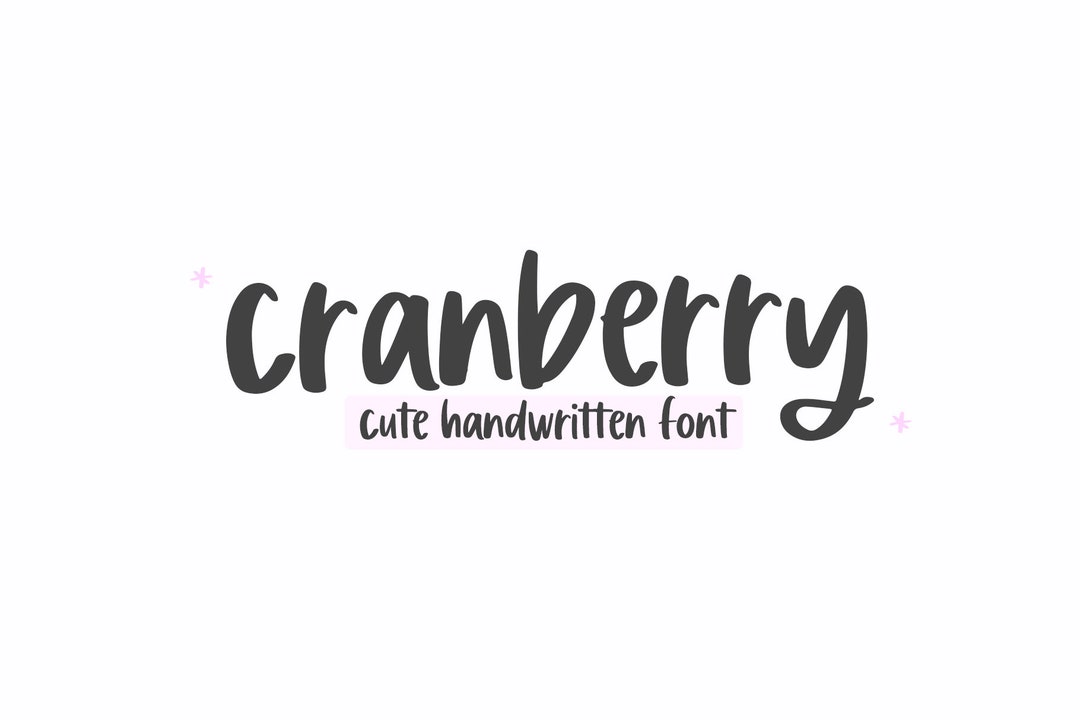 Cranberry Font - Fun Handwritten Font, Cricut Font, Goodnotes Font ...