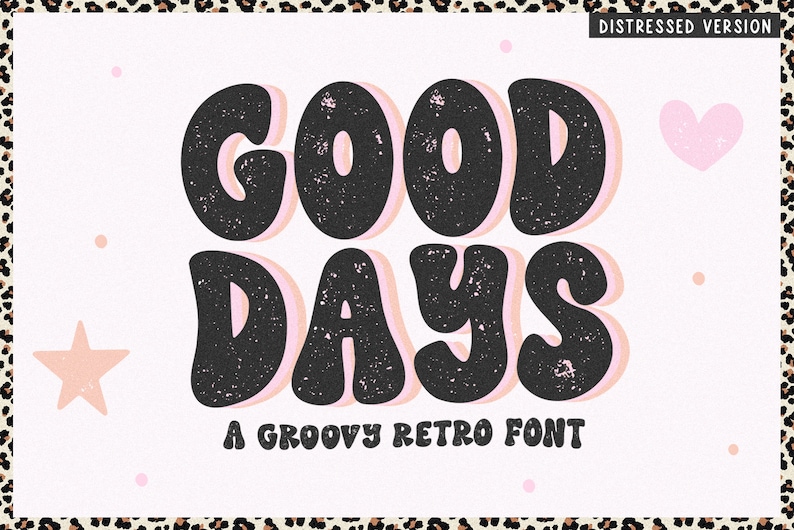 Good Days Retro Font - Distressed Font, Groovy Font, Hippie Font ...