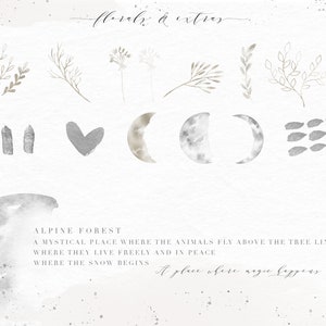 Alpine Forest - Watercolor Alphabet & Animal Elements - Frames ...