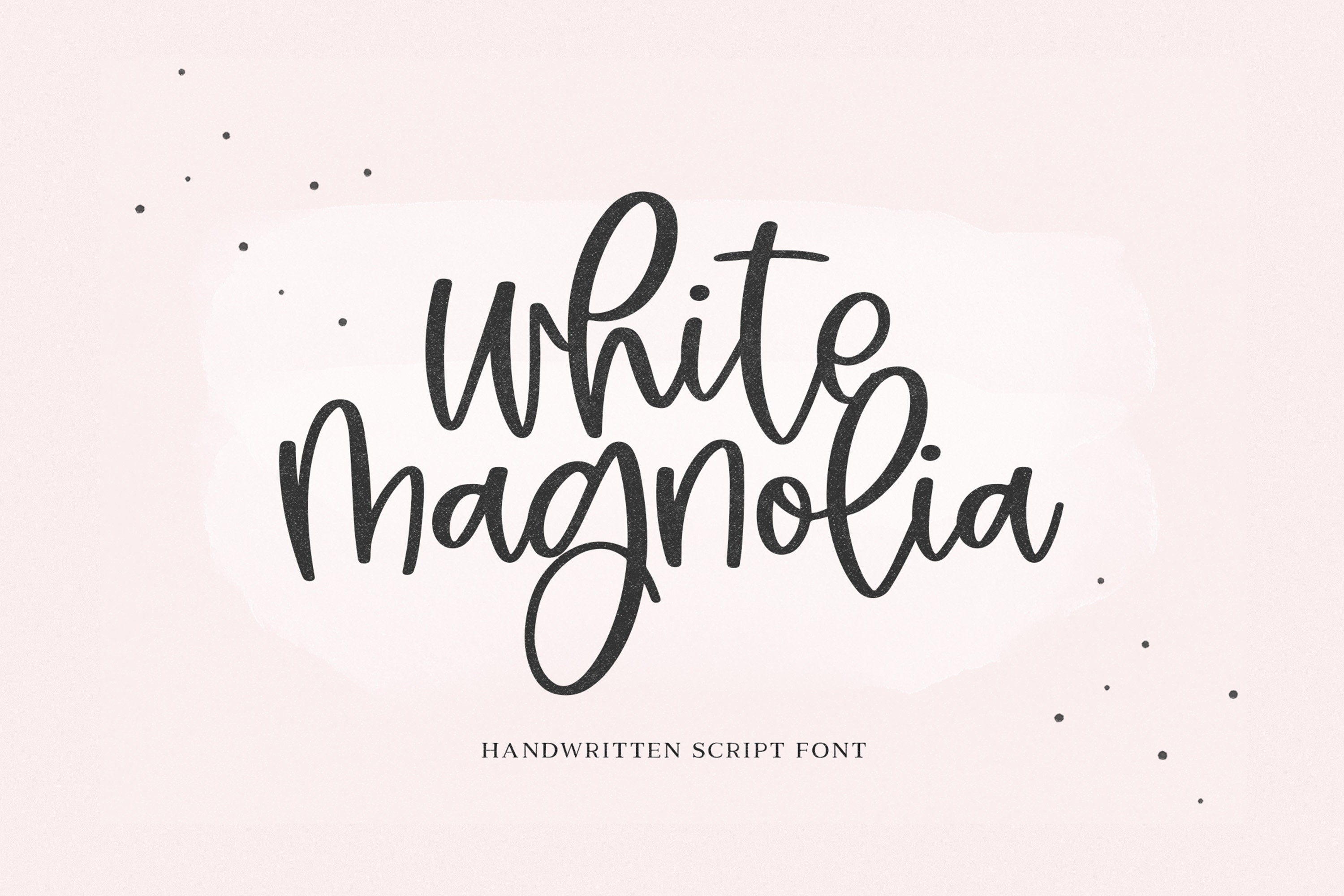 White Magnolia Font - Handwritten Script Font, Cricut Fonts, Procreate ...