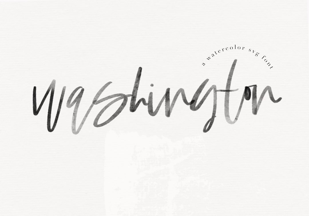 Washington Font - A Handwritten Script Font, Modern Calligraphy ...