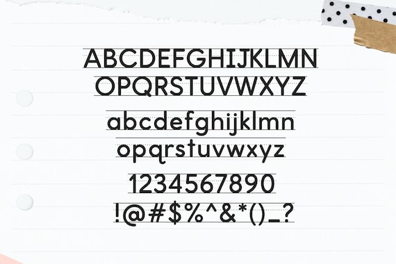 Handwriting Font With Lines