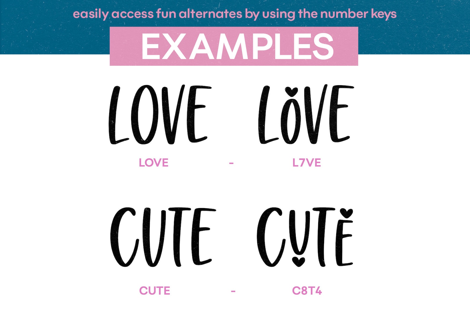 Love Charm Font Quirky Handwritten Font Hearts Font Cricut - Etsy