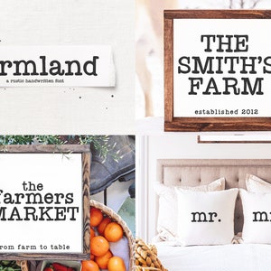 Modern Farmhouse Font Bundle - Cricut Fonts, Farmhouse Fonts, Rustic ...