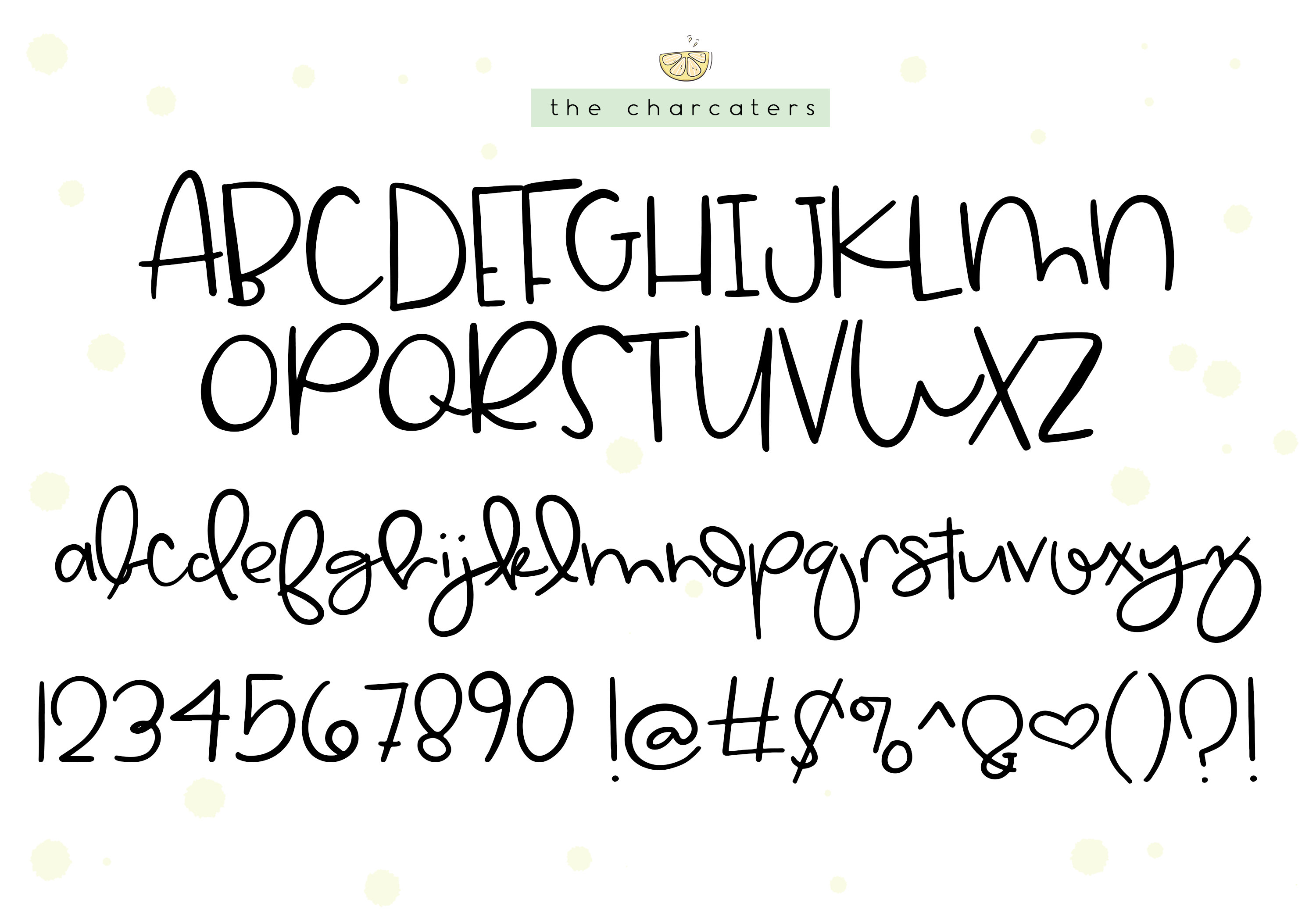 Lemon Drop Font Cute & Quirky Handwritten Font Fonts for - Etsy México