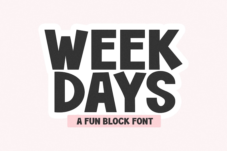 Weekdays Font Handwritten Font Cricut Fonts Cute Font - Etsy