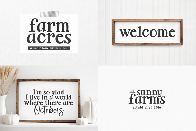 Farmhouse Font Bundle Part 4 - Cricut Fonts, Farmhouse Fonts, Rustic ...