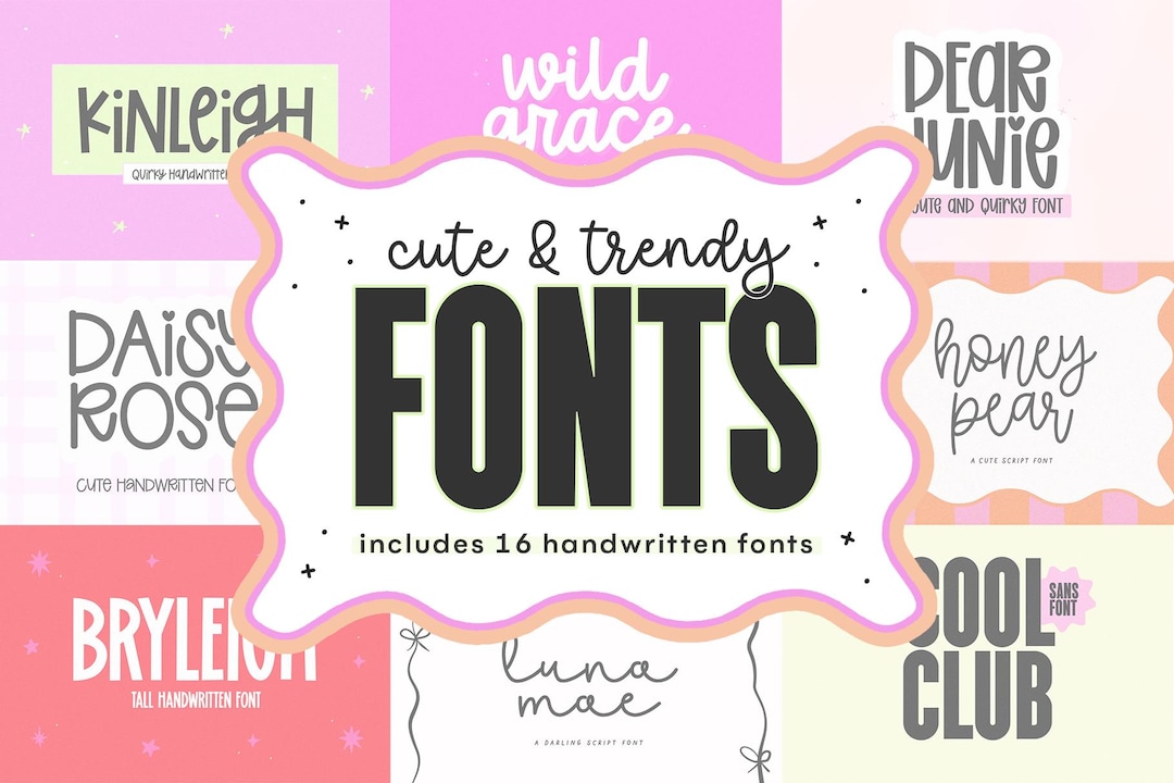 Font Bundle - Cricut Font, Cute Fonts, Cricut Font Bundle, Script Fonts ...