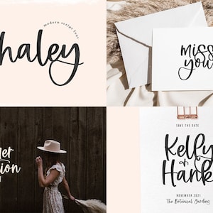 Mini Modern Script Font Bundle Part TWO - Handwritten Fonts, Cricut ...