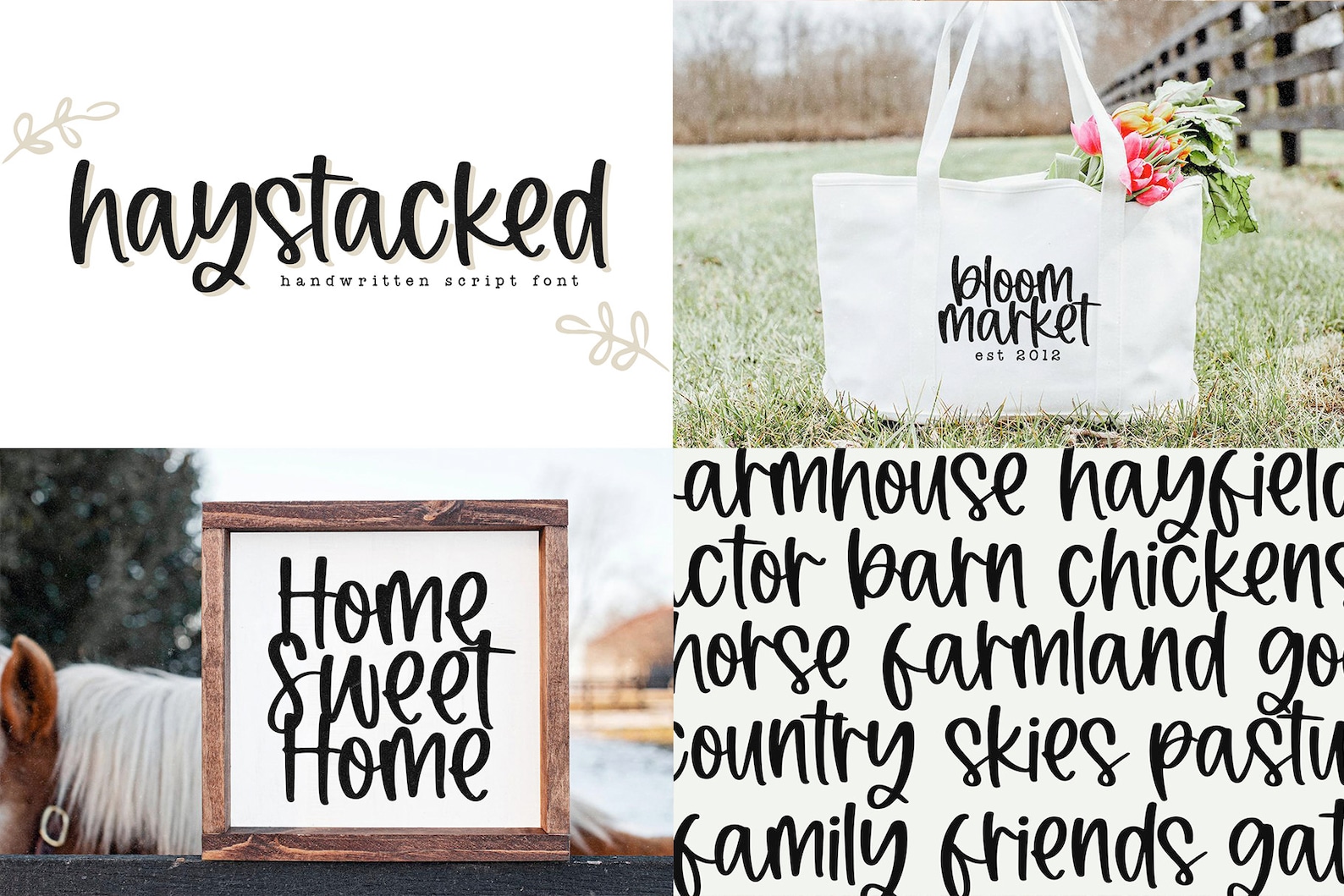 Farmhouse Font Bundle - Cricut Fonts, Farmhouse Fonts, Rustic Fonts ...