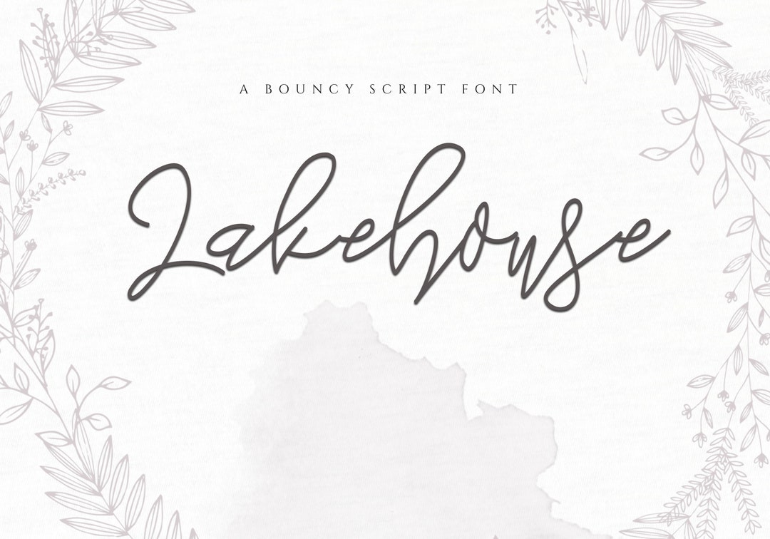 Lakehouse Font - Unique Script Font - TTF - Etsy