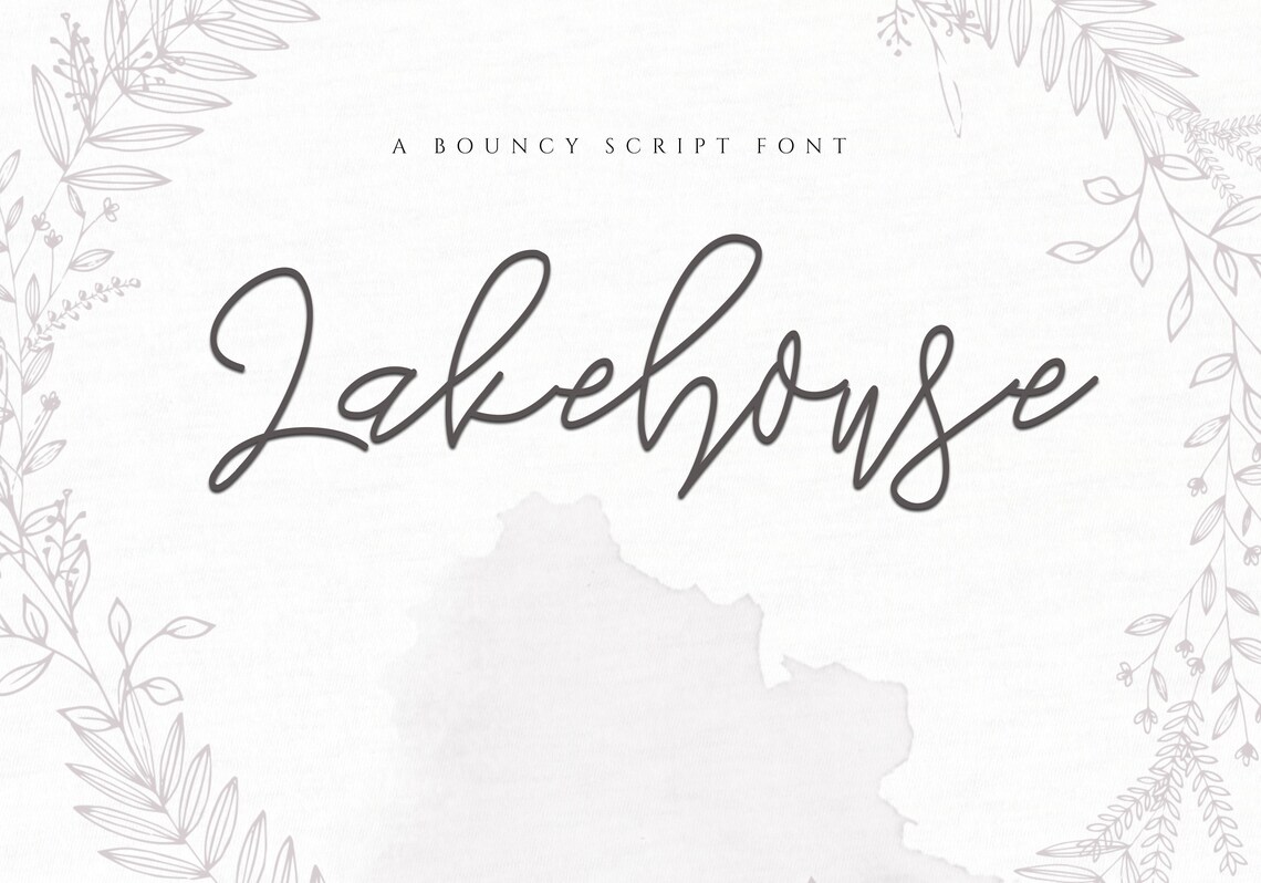 Lakehouse Font Unique Script Font TTF | Etsy