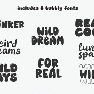 Bubbly Font Bundle - Cricut Font, Bubbly Fonts, Retro Font, Cricut Font ...