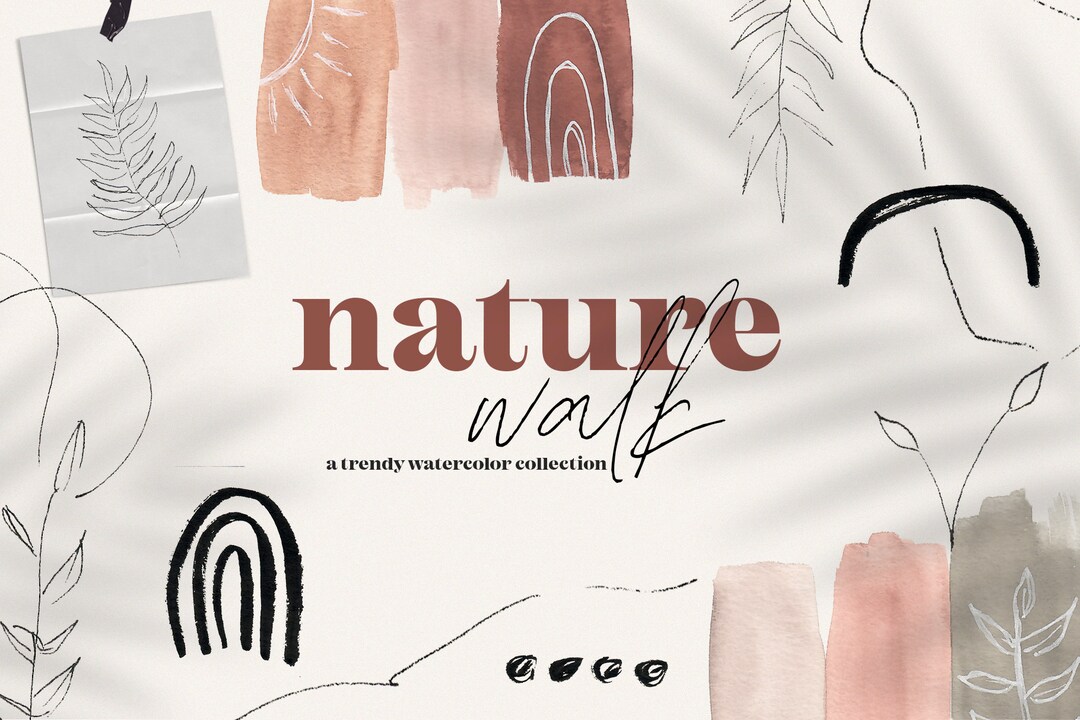 Nature Walk Collection - Watercolors, - Etsy