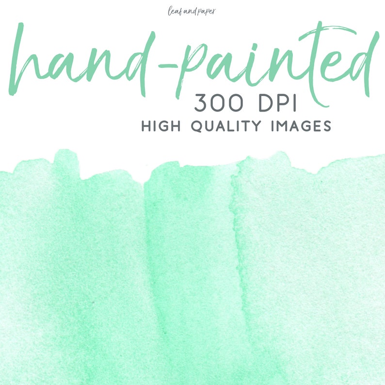 Watercolor SEAFOAM GREEN Swatches Watercolor Clipart - Etsy