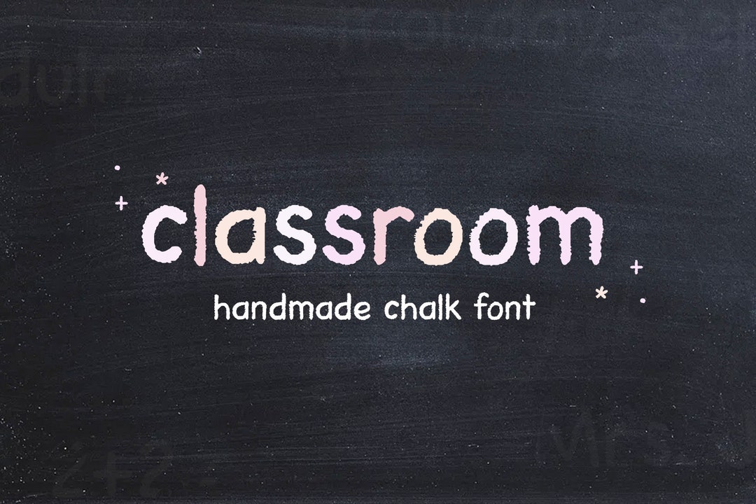 Classroom Font Chalkboard Font, Teacher Fonts, Kids Font, Chalk Font ...