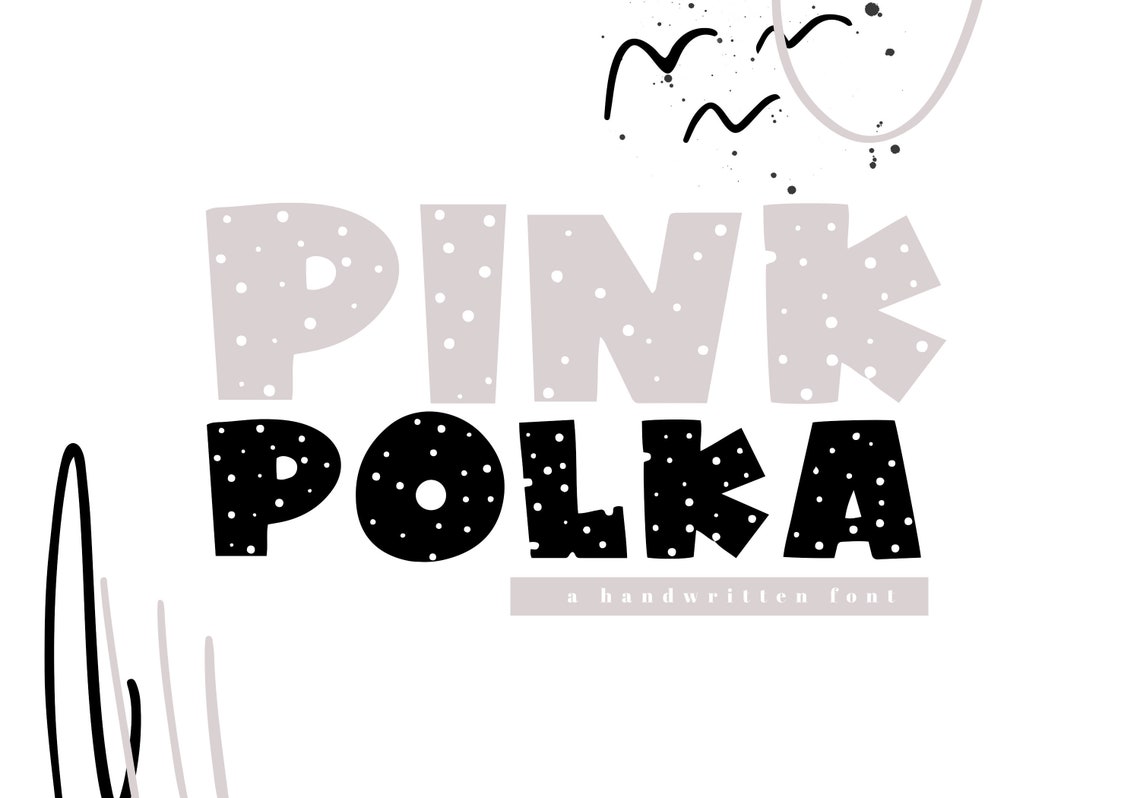 Pink Polka - Bold Polka Dot Font - TTF / OTF - Etsy