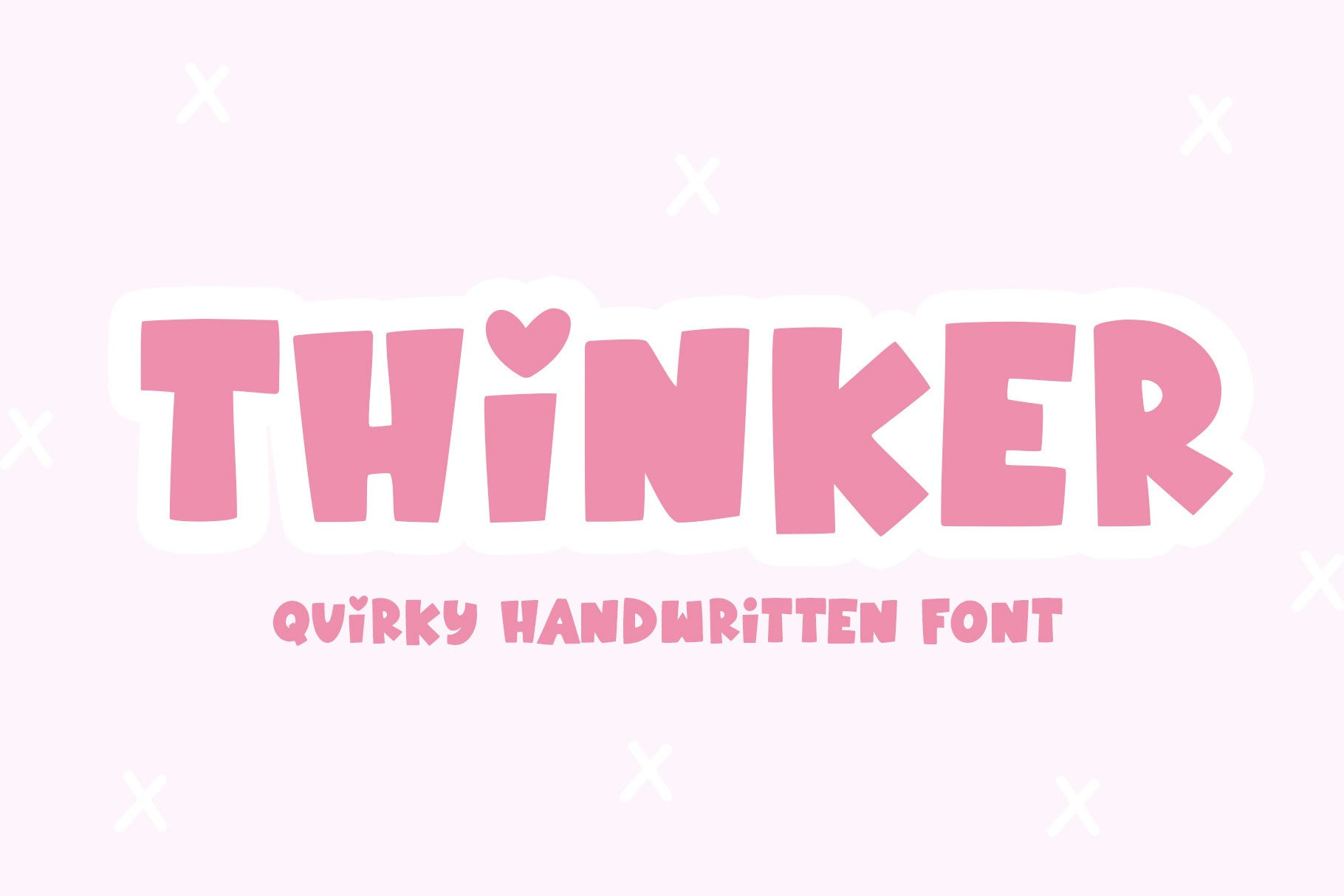 Thinker Font Handwritten Font Cricut Fonts Bubbly Font - Etsy
