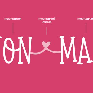 Moonstruck Font - Handwritten Font With Doodles, Valentine's Day Font ...
