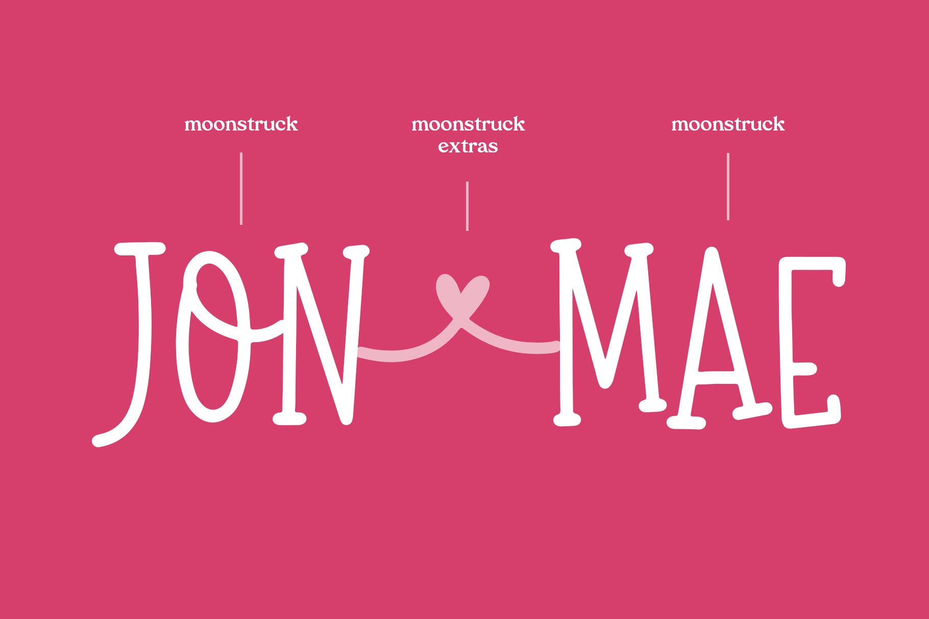 Moonstruck Font Handwritten Font With Doodles - Etsy
