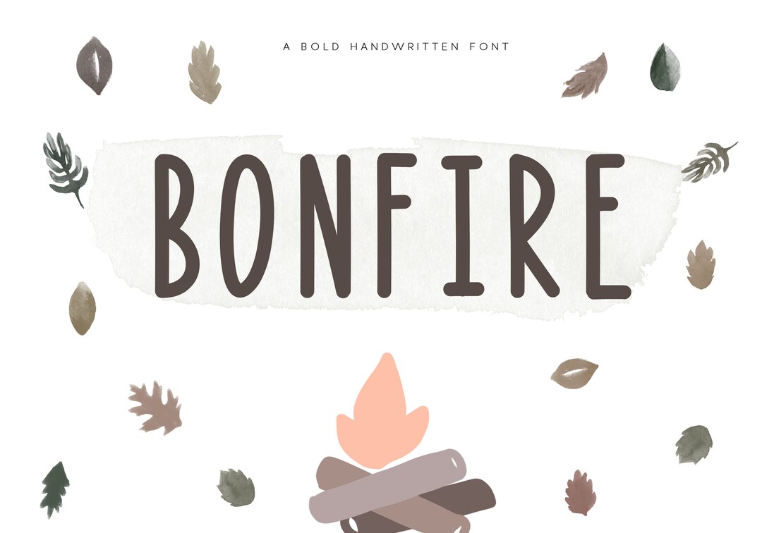 Bonfire - Handwritten Bold Font - TTF / OTF - Etsy