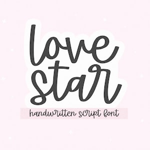 Lovestar Font - Script Font, Cricut Fonts, Banner Fonts, Preppy Font ...