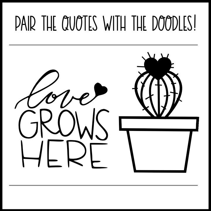 Fancactus A Hand-drawn Doodle Font Cactus and Succulent | Etsy