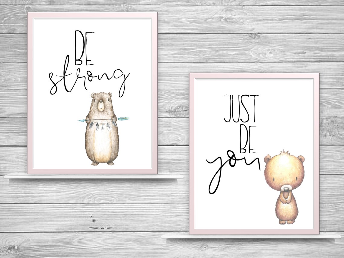 Woodland Animals Printable Wall Art 8x10 Posters Digital - Etsy