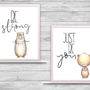Woodland Animals Printable Wall Art - 8x10 Posters - Inspirational ...