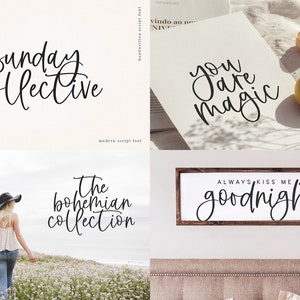Mini Modern Script Font Bundle Part TWO - Handwritten Fonts, Cricut ...