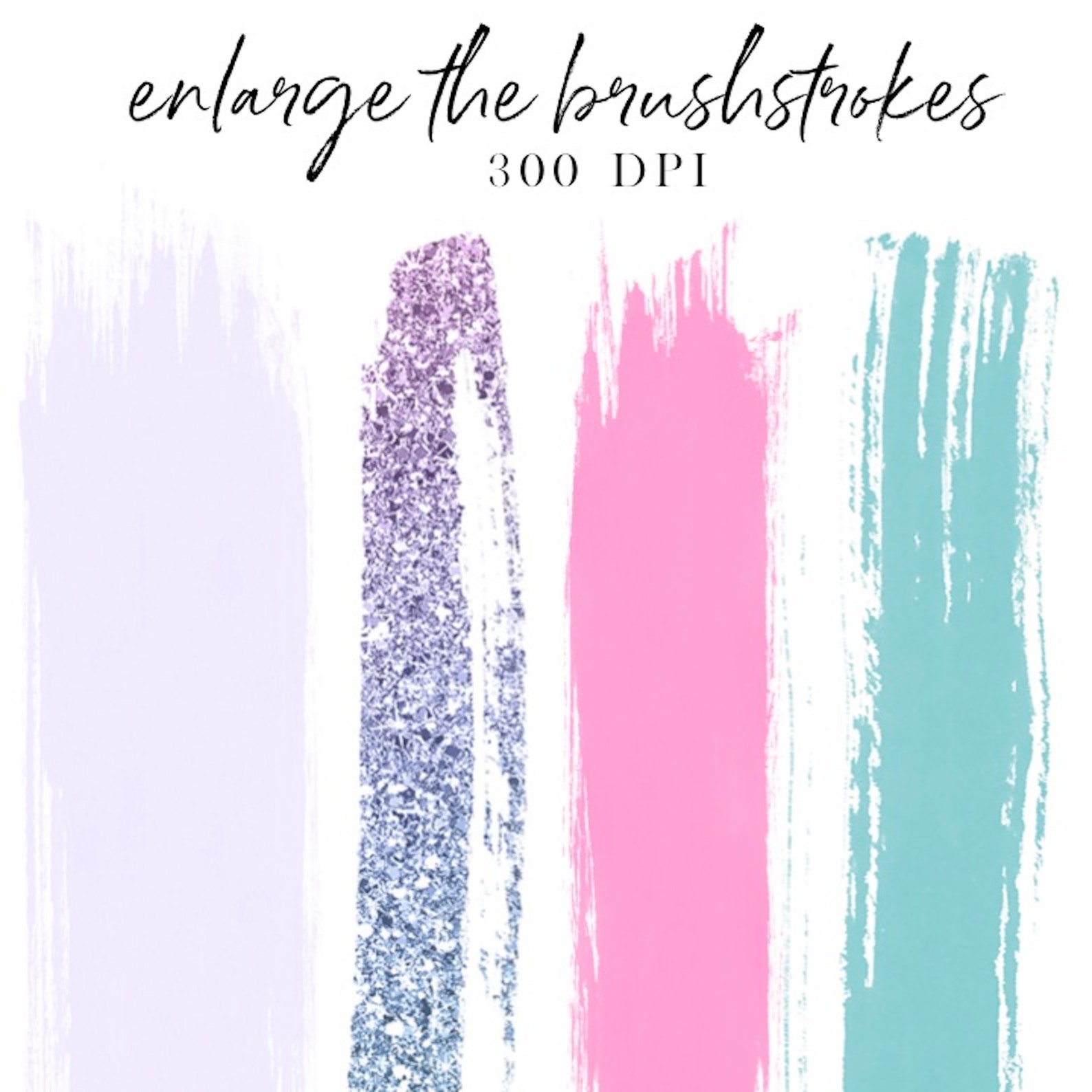 Watercolor Unicorn Brushstrokes Unicorn Clipart Glitter | Etsy