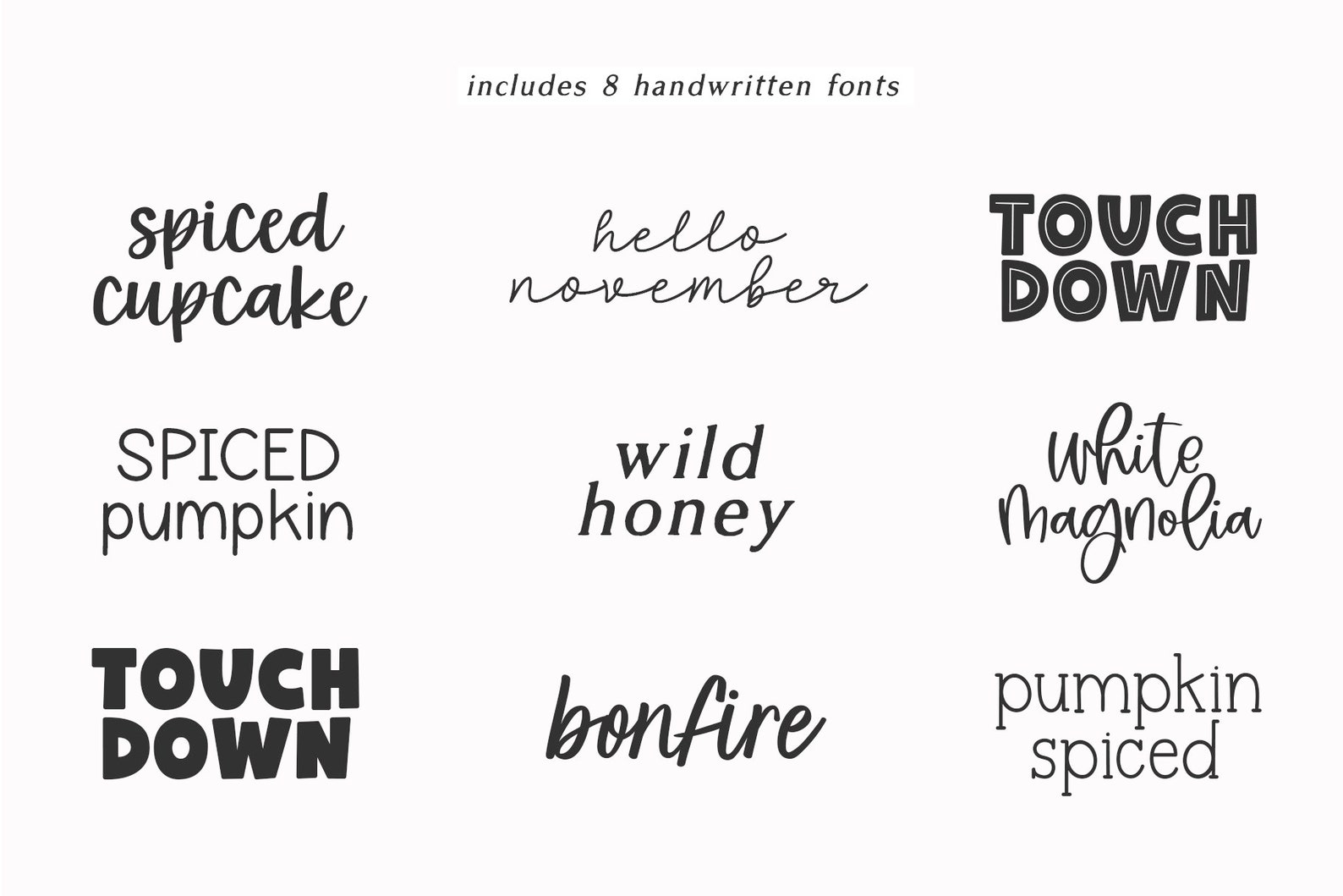 Fall Font Bundle Handwritten Fonts, Cricut Font Bundle, Farmhouse Fonts ...