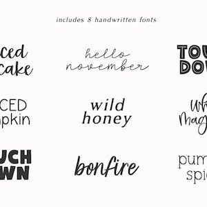 Fall Font Bundle - Handwritten Fonts, Cricut Font Bundle, Farmhouse ...