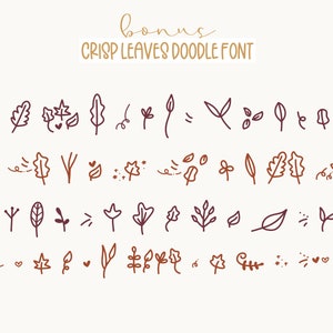 Crisp Leaves Font - Fun Handwritten Font, Cricut Fonts, Doodle Font ...