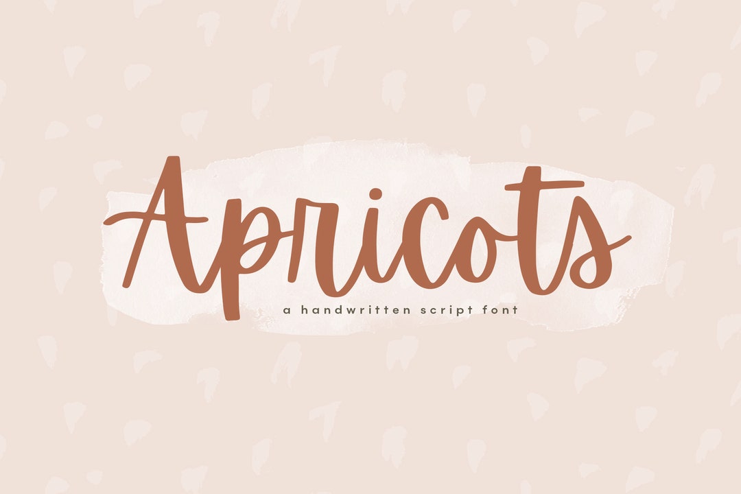 Apricots Font - Script Font, Cricut Fonts, Modern Calligraphy, Fonts ...