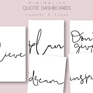 Minimalist Quotes - Printable Dashboards, Planners, Planner Covers ...