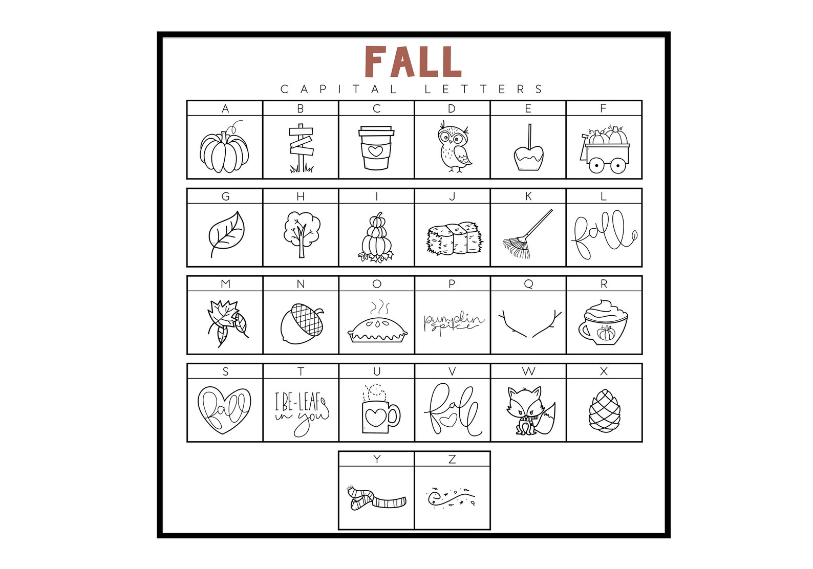 Fall Fun Font - Doodle Font, Fall Fonts, Pumpkin Font, Autumn Fonts ...