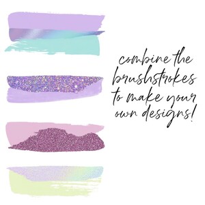Mermaid Brushstrokes - Mermaid Clipart - Glitter Clipart - Watercolor ...