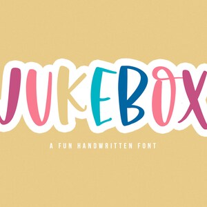 Jukebox Font - Quirky Handwritten Font, Cricut Font, Fonts for Crafters ...