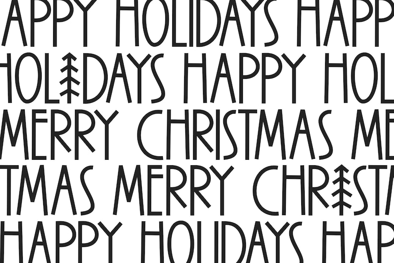 Green Pines Font Handwritten Font Cricut Fonts Christmas - Etsy