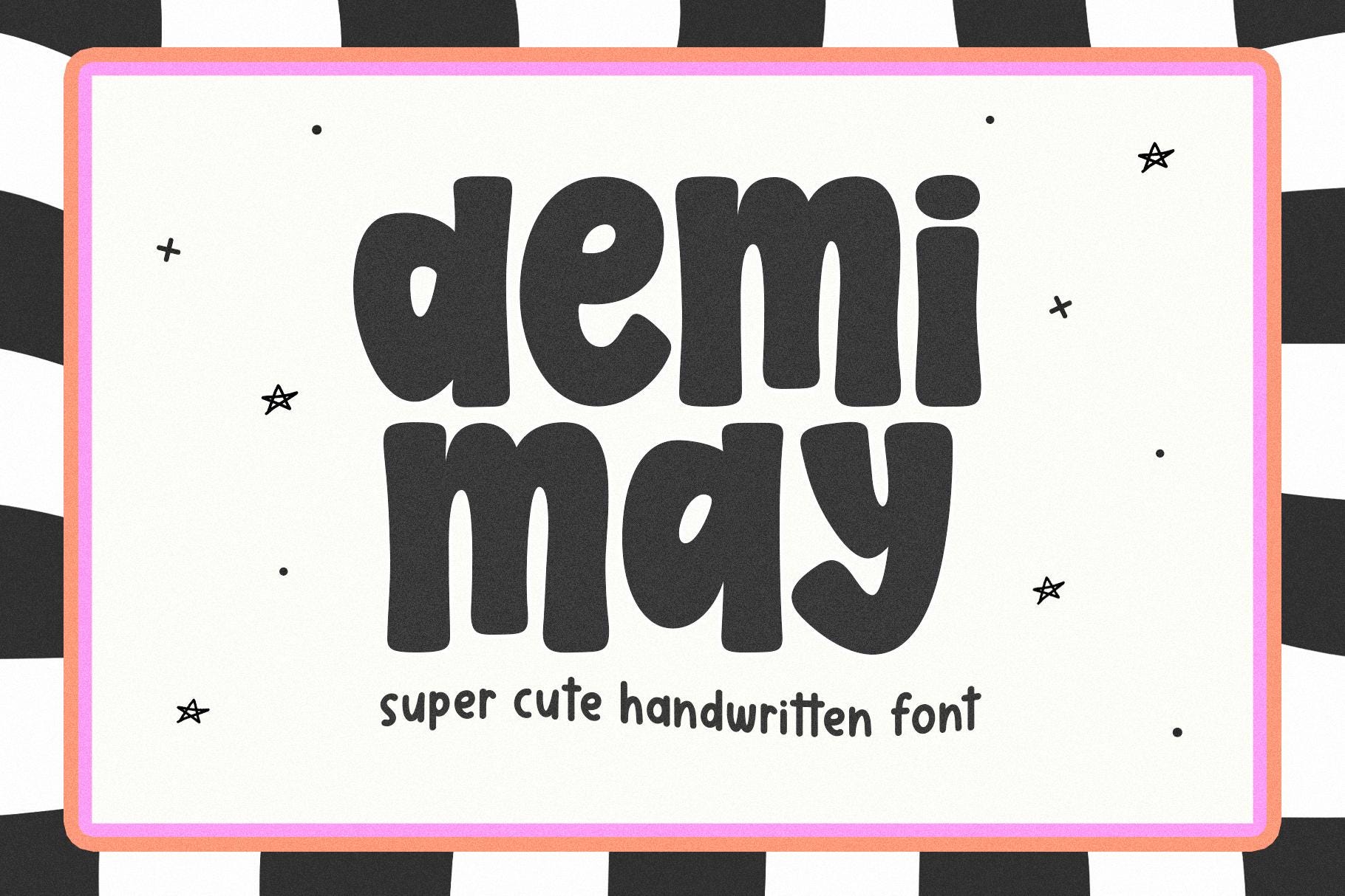 Demi May Font - Cute Font, Cricut Fonts, Fonts for Cricut, Bubbly Font ...