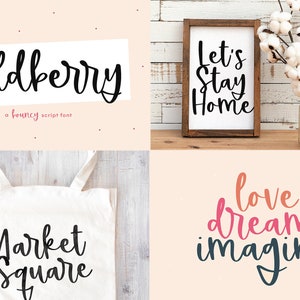 Spring Font Bundle - Fonts for Crafters, Cricut Font Bundle, Farmhouse ...