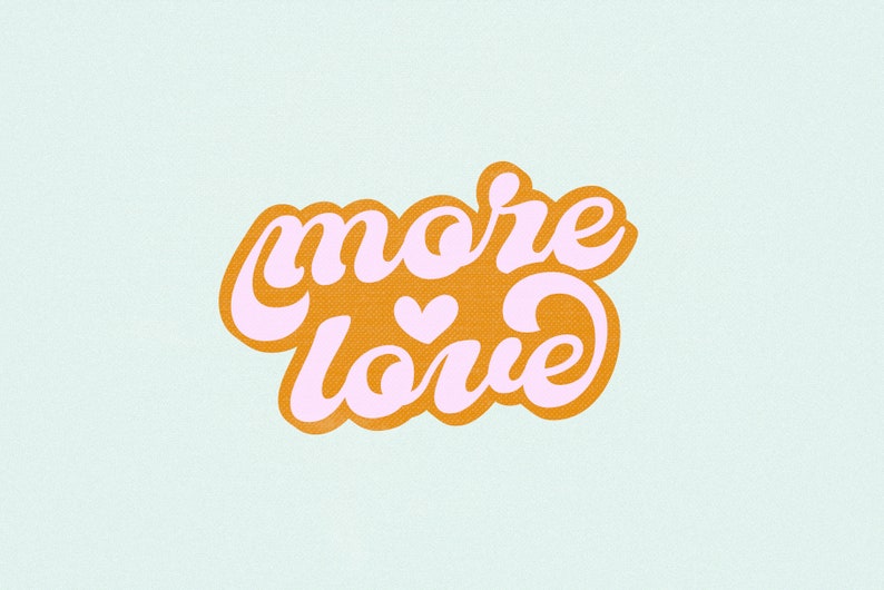 Clover Font Retro Font Groovy Font Boho Bubbly Font - Etsy